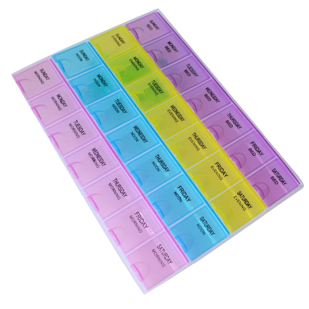 Simplely 7 Days Weekly Pill Medicine PVC Box 28 Co... – Grandado