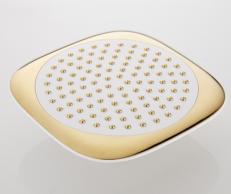 Vitt och guld väggmonterat ultratunt duschhuvud + ... – Grandado