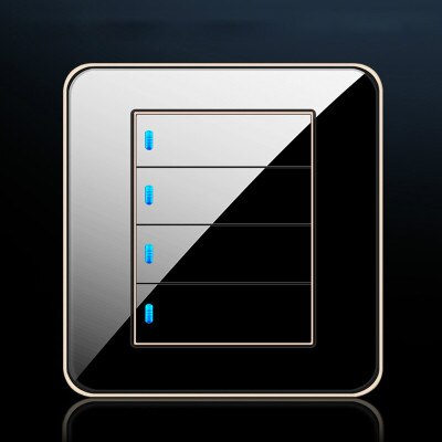 Household switch socket any point Type 86 Black Mi... – Grandado