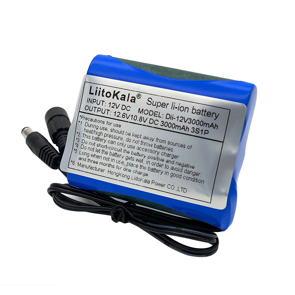 Liitokala 18650 battery 12V 3000mAh battery pack L... – Grandado