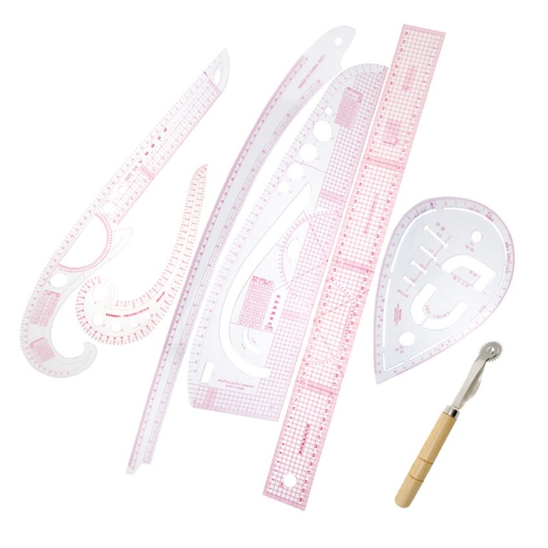 7 Stlye Ruler Set Vary Form Curve French Curve Pat... – Vicedeal