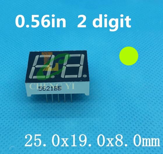WHITE 0.56 inch 7 Segment LED Display 2 Bit Digita... – Grandado