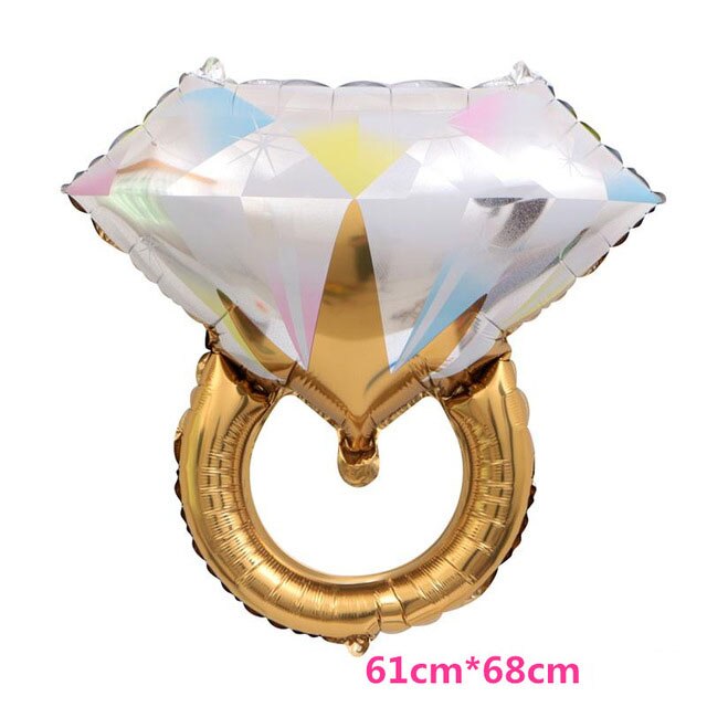 Anillo de diamante de oro rosa, globo de aluminio,... – Grandado