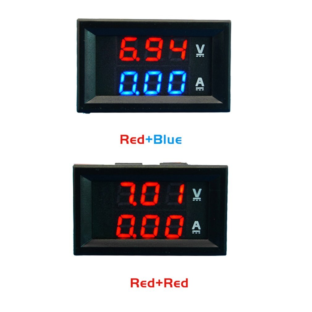 2 in1 100V 10A DC Digital Voltmeter Ammeter Blue +... – Vicedeal