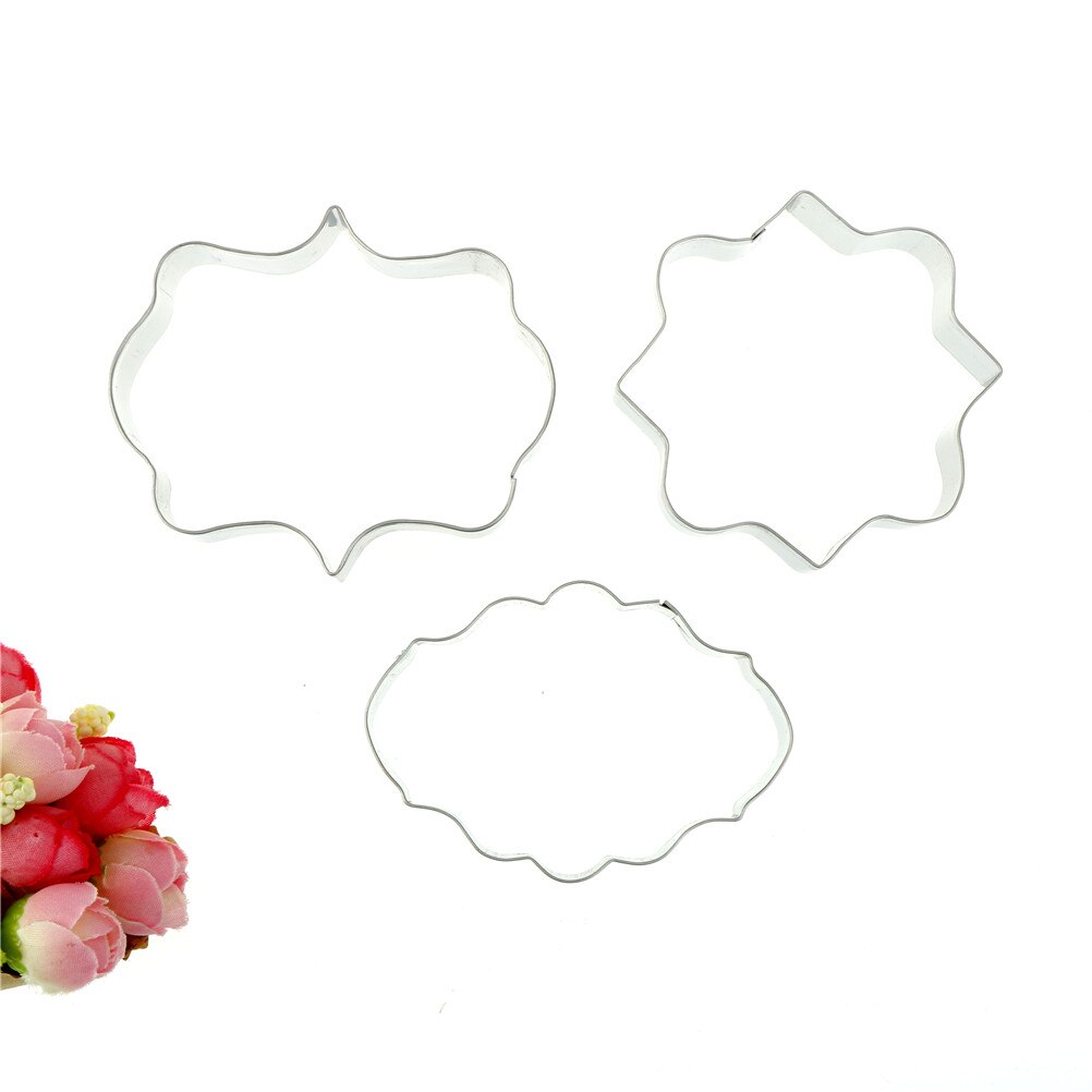 MENGXIANG 3 pcs/set Fondant Cookie Cutter Stainles... – Grandado