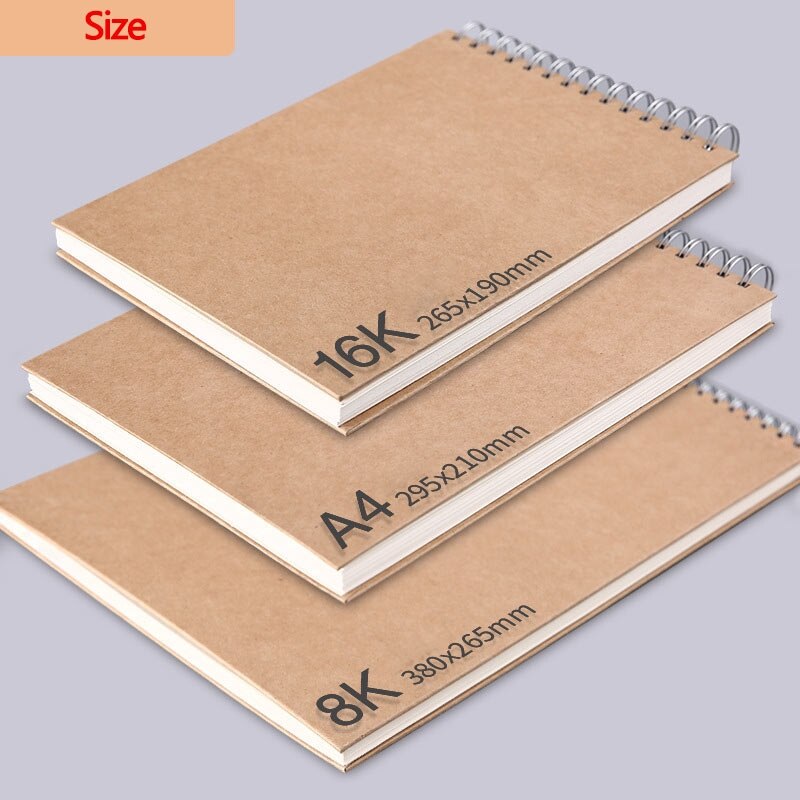 Cuaderno de bocetos A4/8K/A5/16K, cuaderno espiral... – Grandado