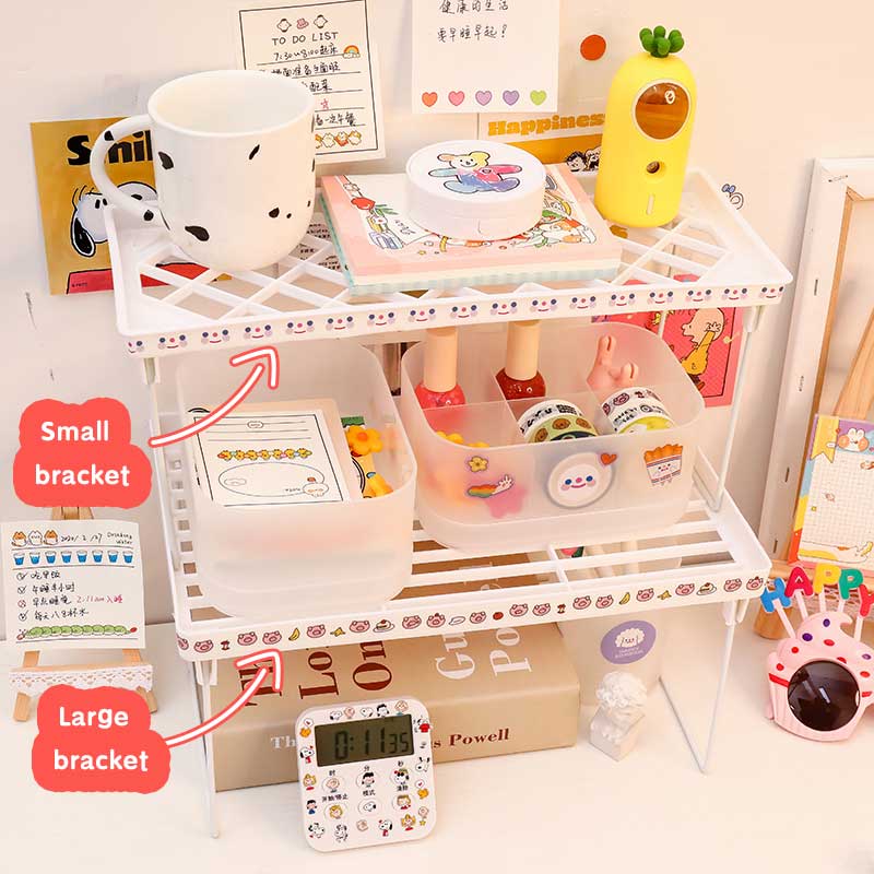 W&G Ins Folding 2 Tier Storage Rack Holder Cos... – Vicedeal