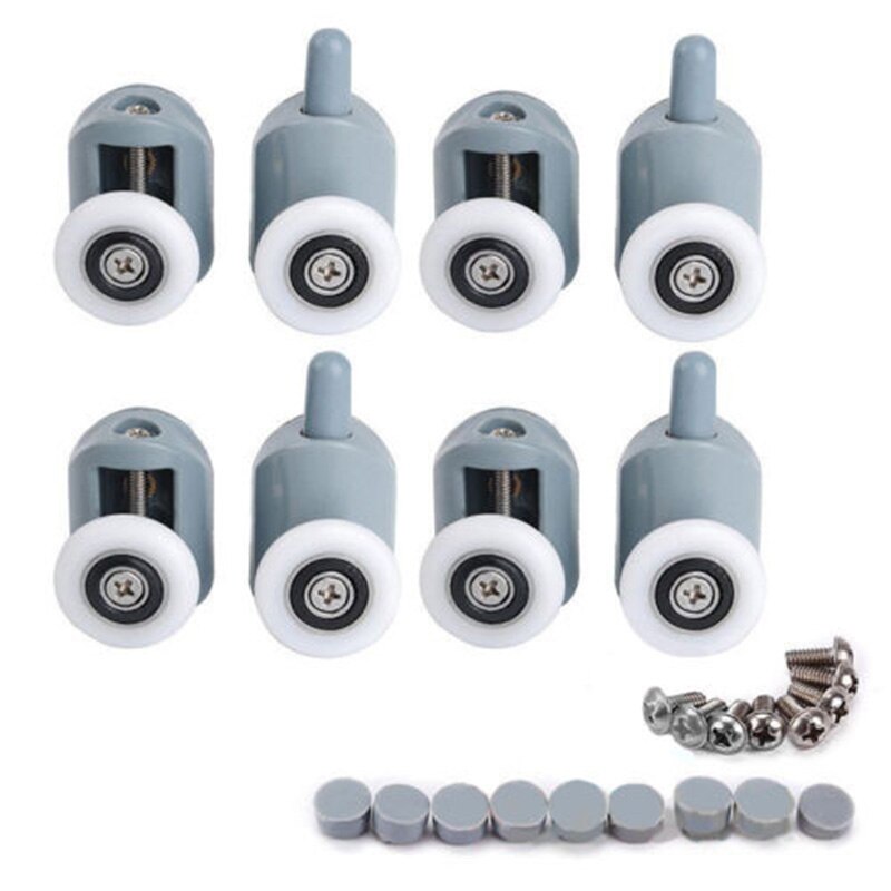 8pcs Sliding Shower Door Castor Enclosures Upper L... – Grandado