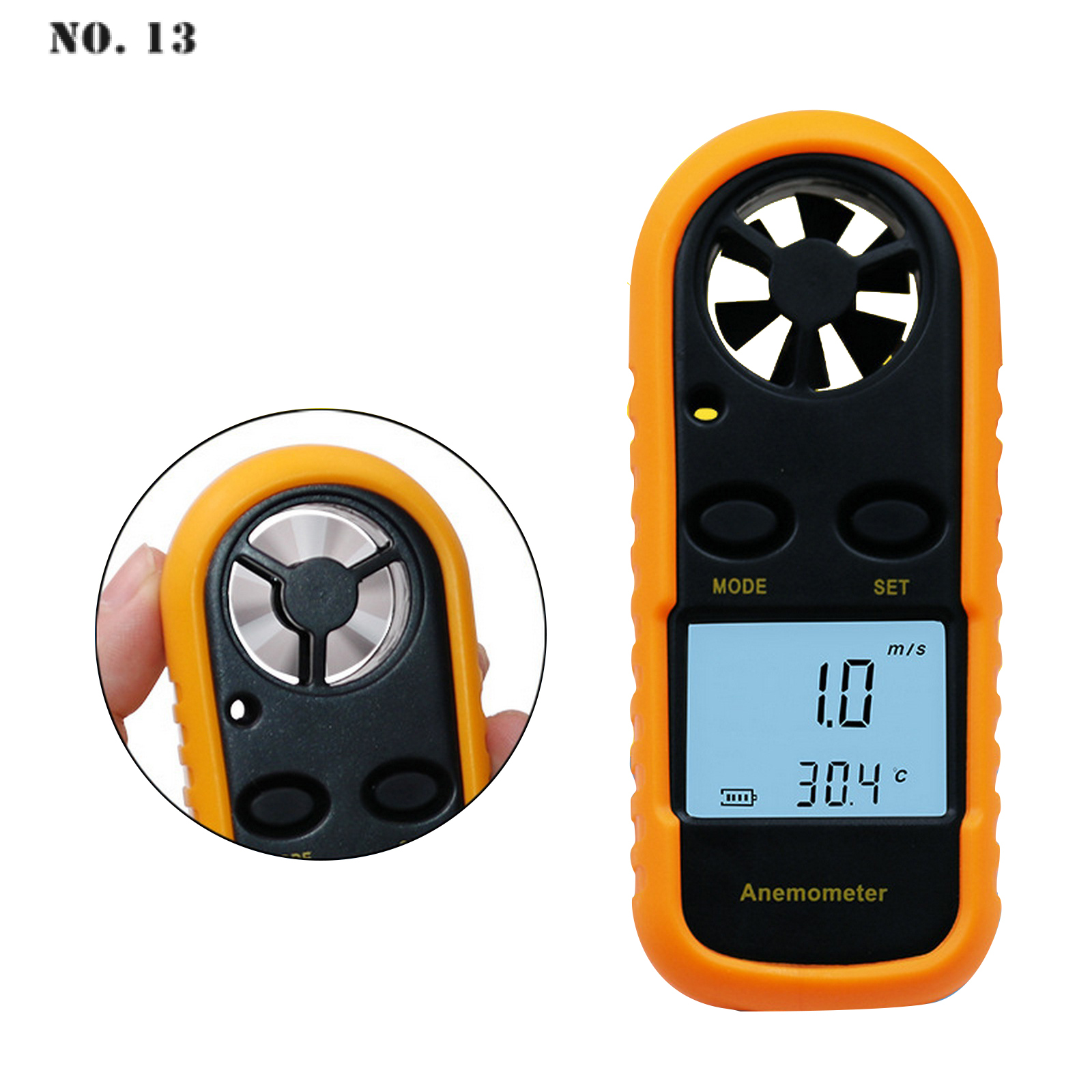 Digital Anemometer 0-30m/s Wind Speed Meter -10 ~ ... – Vicedeal