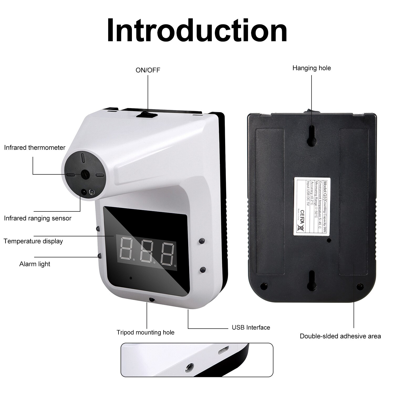 Touchless Hanging Infrared termometro body tempera... – Grandado