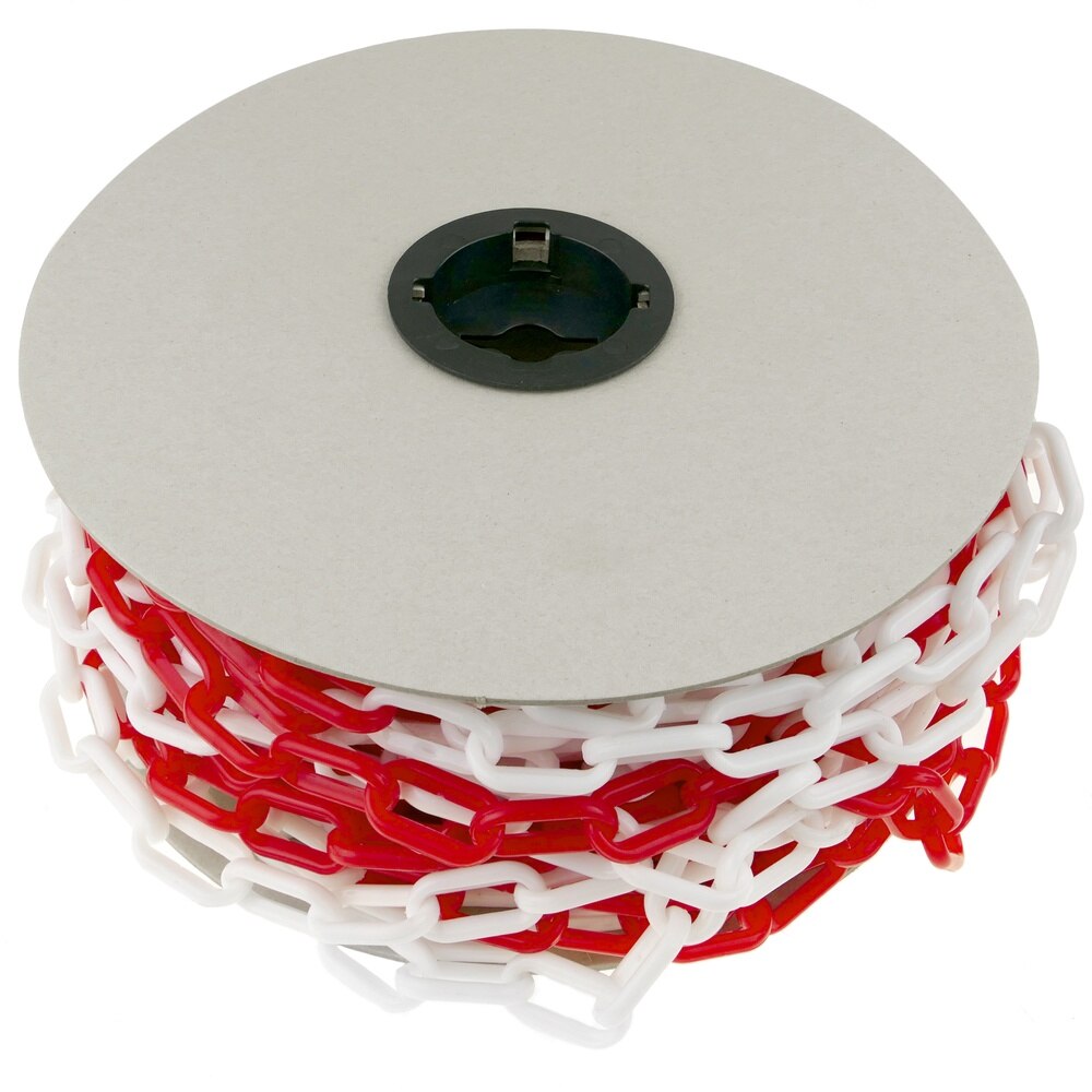 PrimeMatik-red and white bicolor plastic chain 35m... – Grandado