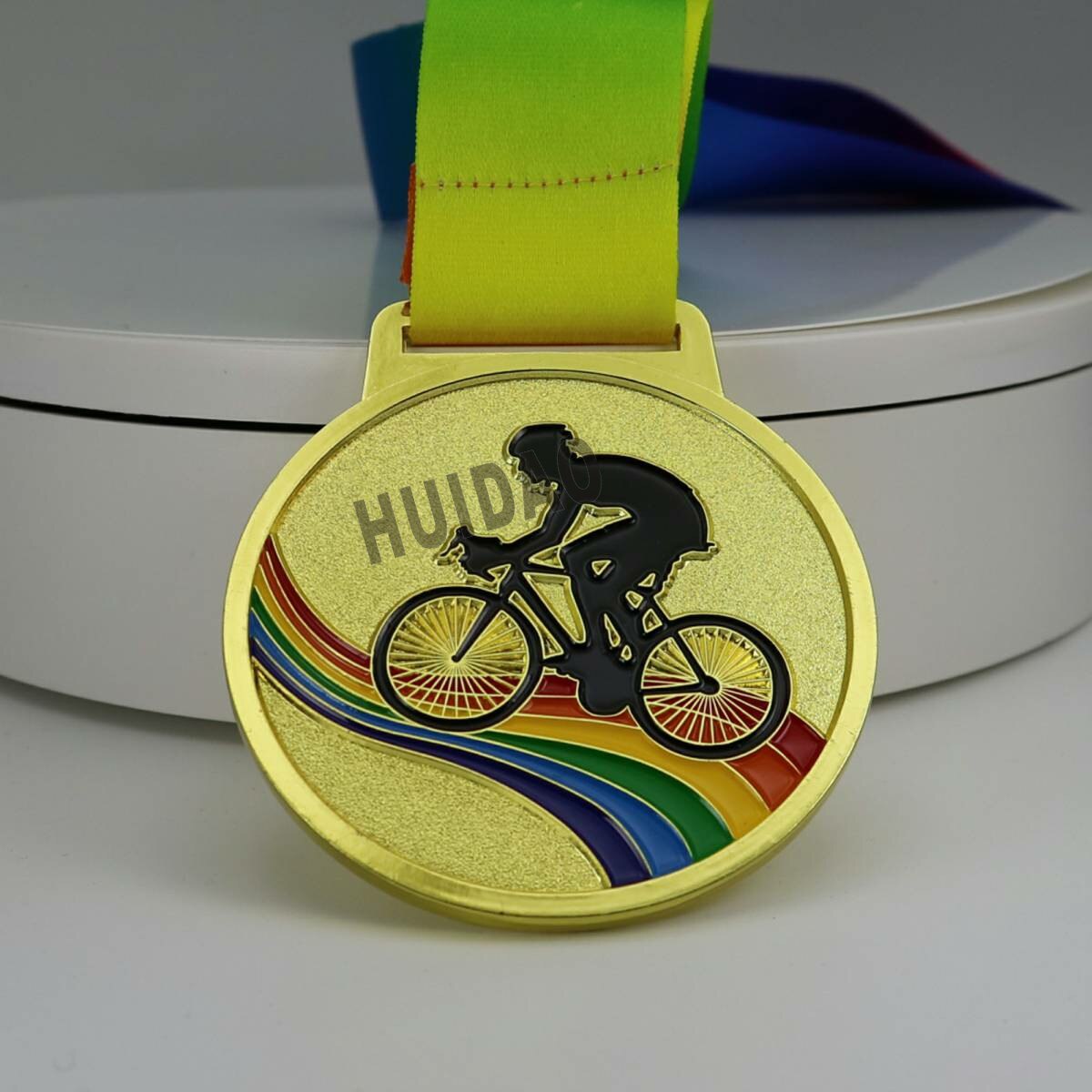 1Set Bike Sports Metal Cycling Medals with colorfu... – Vicedeal