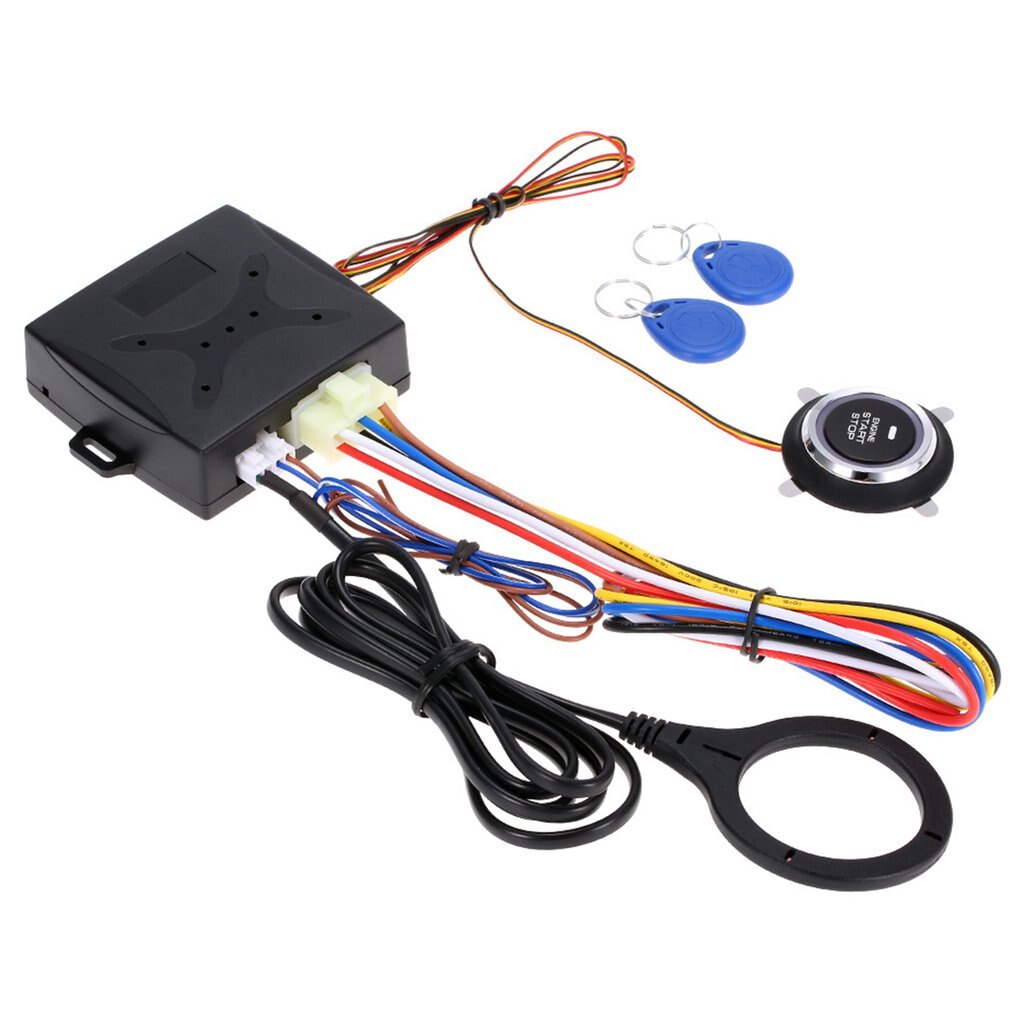 12V Auto Alarm Een Start Stop Knop Motor Drukknop ... – Vicedeal