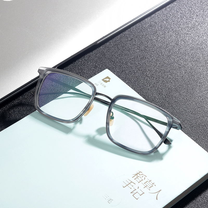 Titanium Acetate Glasses Frame Men Japanese Hand-m... – Grandado