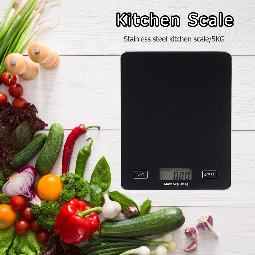 Glass LCD Digital Kitchen Scales 5kg /1g Electroni... – Grandado