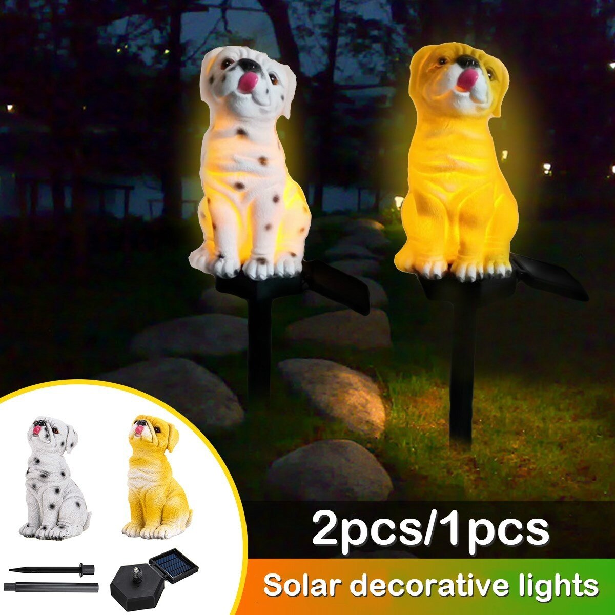 Zonne-energie Led Verlichting Tuin Yard Home Hond ... – Grandado