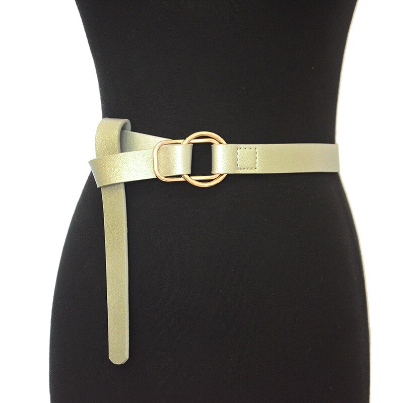 Kvinnor brett korsett läderbälte kvinnlig slips ob... – Vicedeal