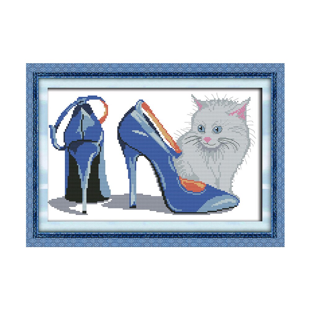 Wait cross stitch kit aida 14ct 11ct count print c... – Grandado