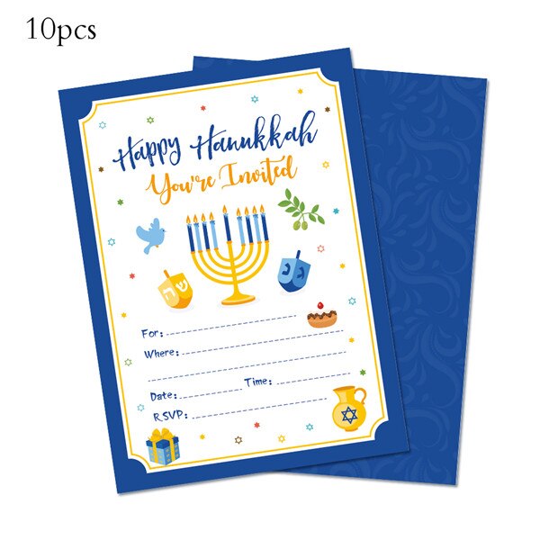 Hanukkah Party Invitations Cards Your're Invited C... – Grandado