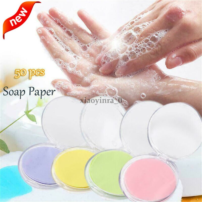50Pcs Travel Soap Paper Washing Hand Bath Clean Sc... – Grandado