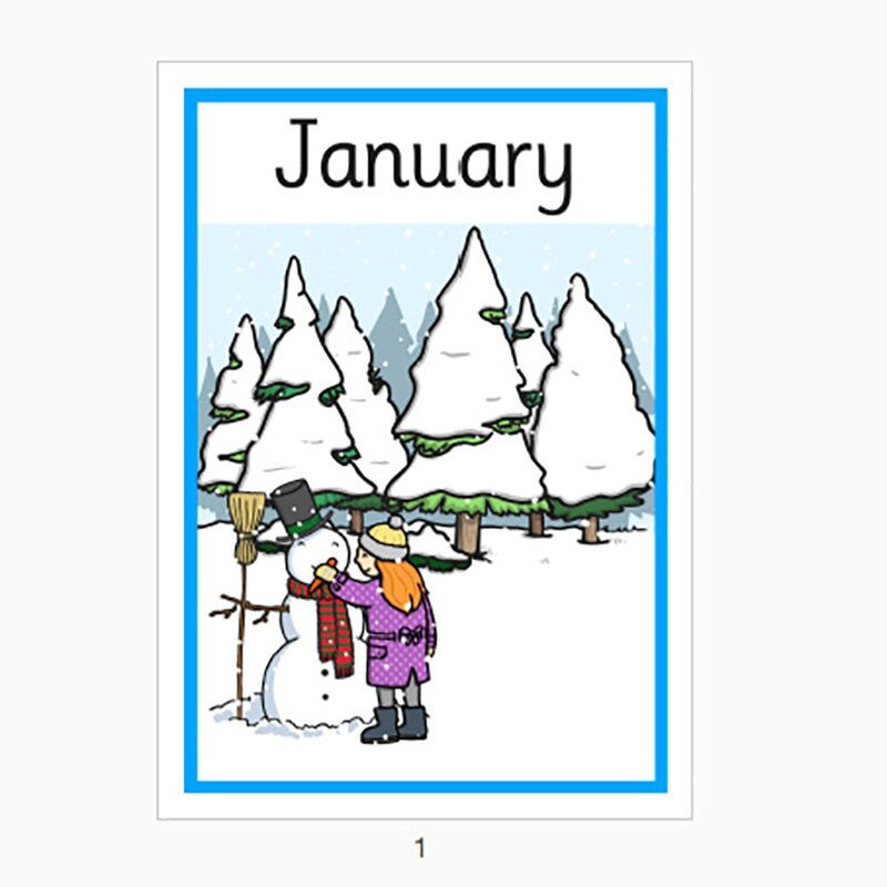 12Pcs/Set Learn English Months Year Flash Card Tea... – Vicedeal