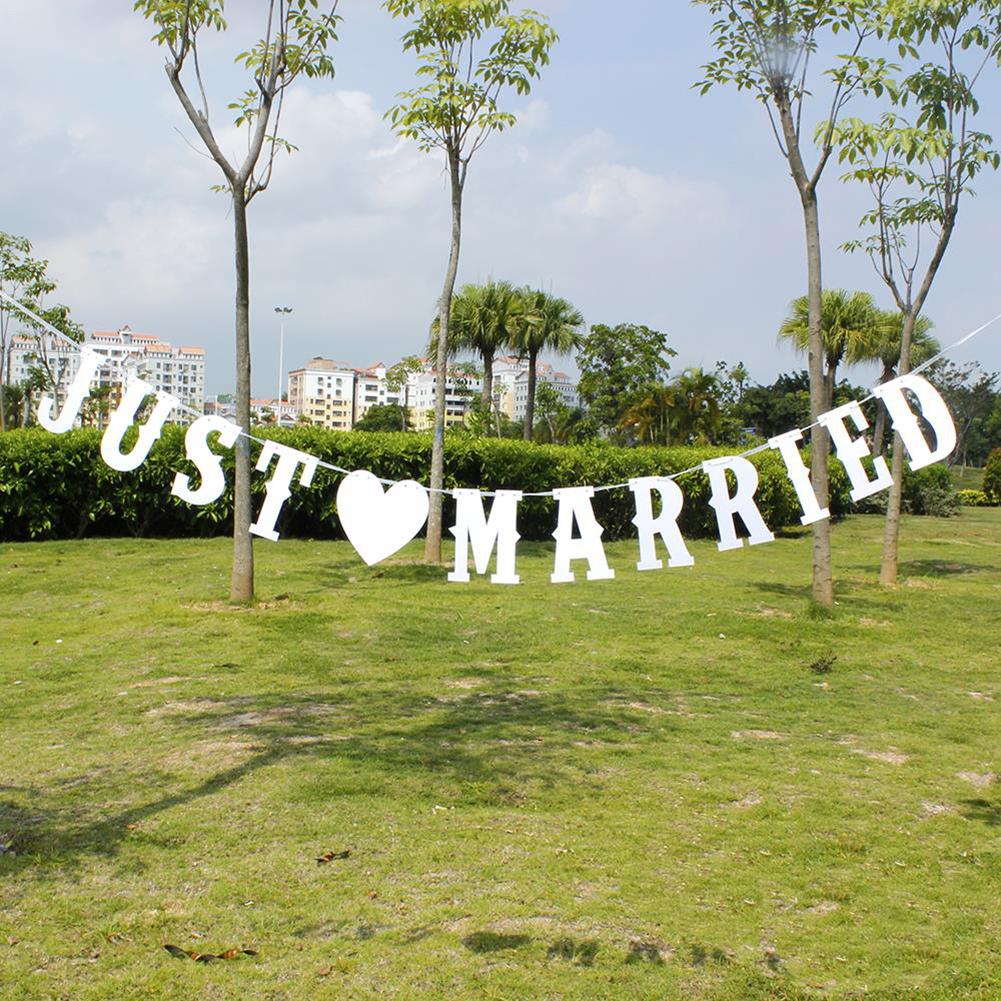 Hotsale Just Married Paperboard Banner Wedding Dec... – Vicedeal
