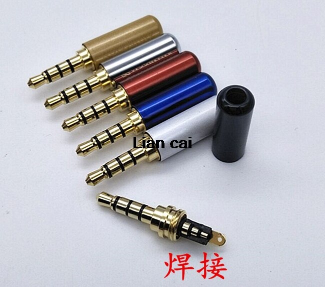 2 Stuks 3.5 Mm Plug Audio Jack 4 Pole Vergulde Oor... – Grandado