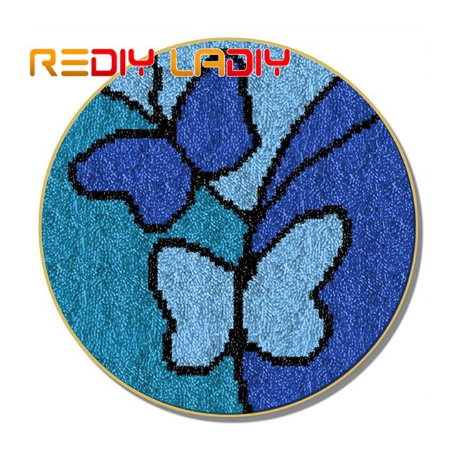 Spärrkrok matta vallmo krans virka matta matta 100... – Grandado