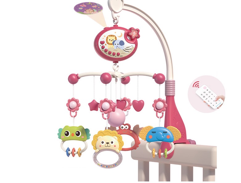 360 Infant Soothing Rotate Baby Bed Crib Bell Hang... – Grandado