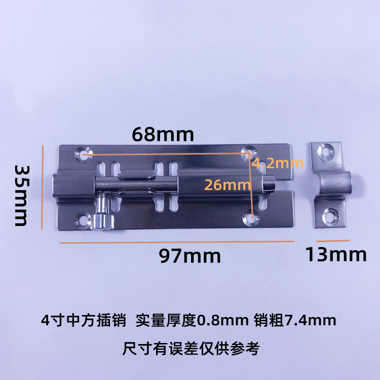 1pcs1.5 inch Door Bolts Stainless Steel Latch Lock... – Grandado