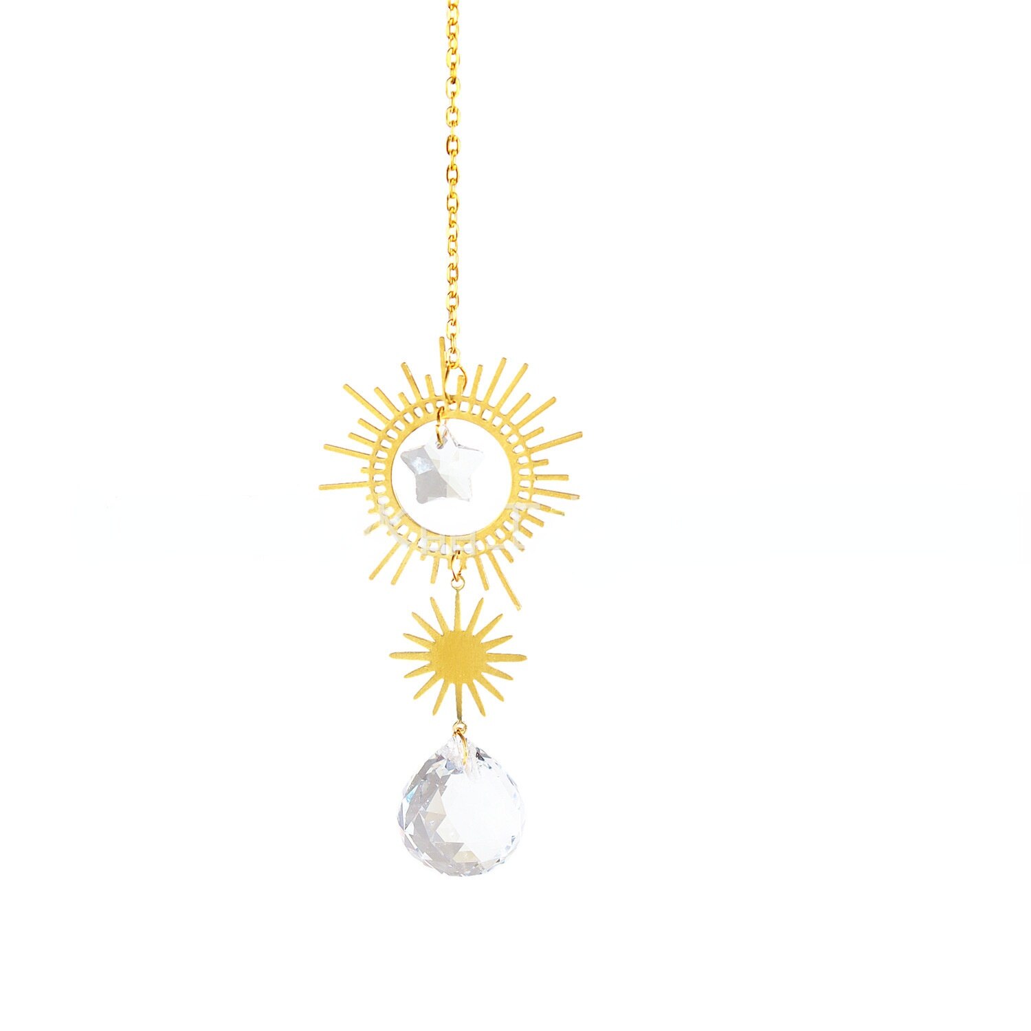 Ster Maan Kristal Wind Chime Zon Licht Catcher Dre... – Vicedeal