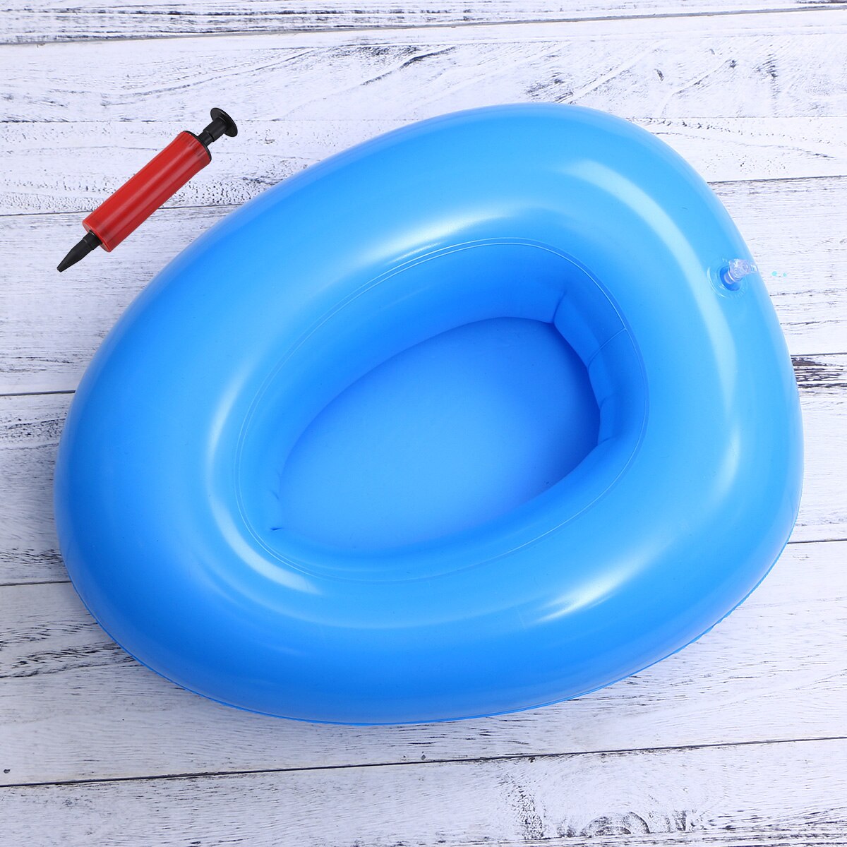 Washable Portable Air Inflation Blue Bed Pan Bedri... – Vicedeal