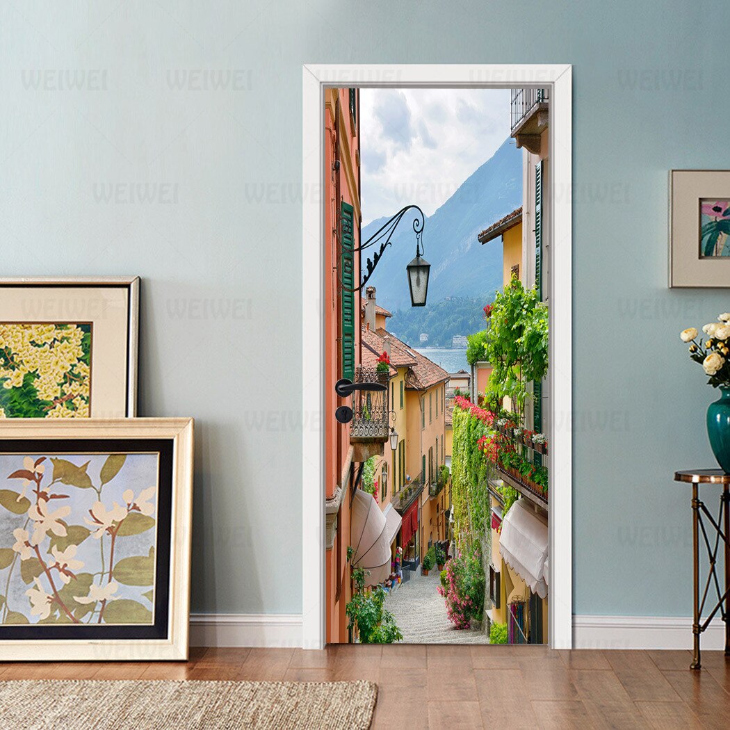 Small Town Decoration Door Stickers Self-Adhesive ... – Grandado