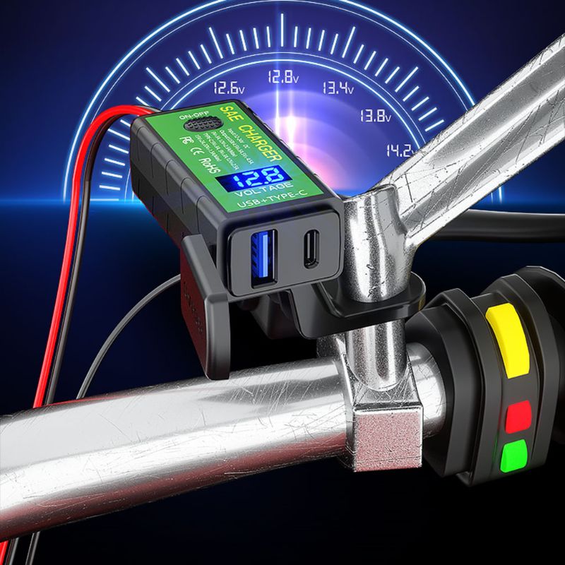 Motorfiets QC3.0 Pd Charger Sae Naar Usb Adapter M... – Vicedeal