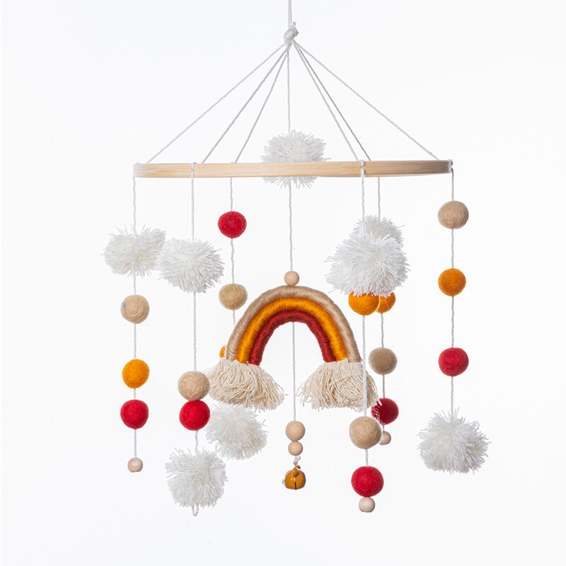 baby Rattle Bed Bell Mobile Wooden Beads Wind Chim... – Grandado