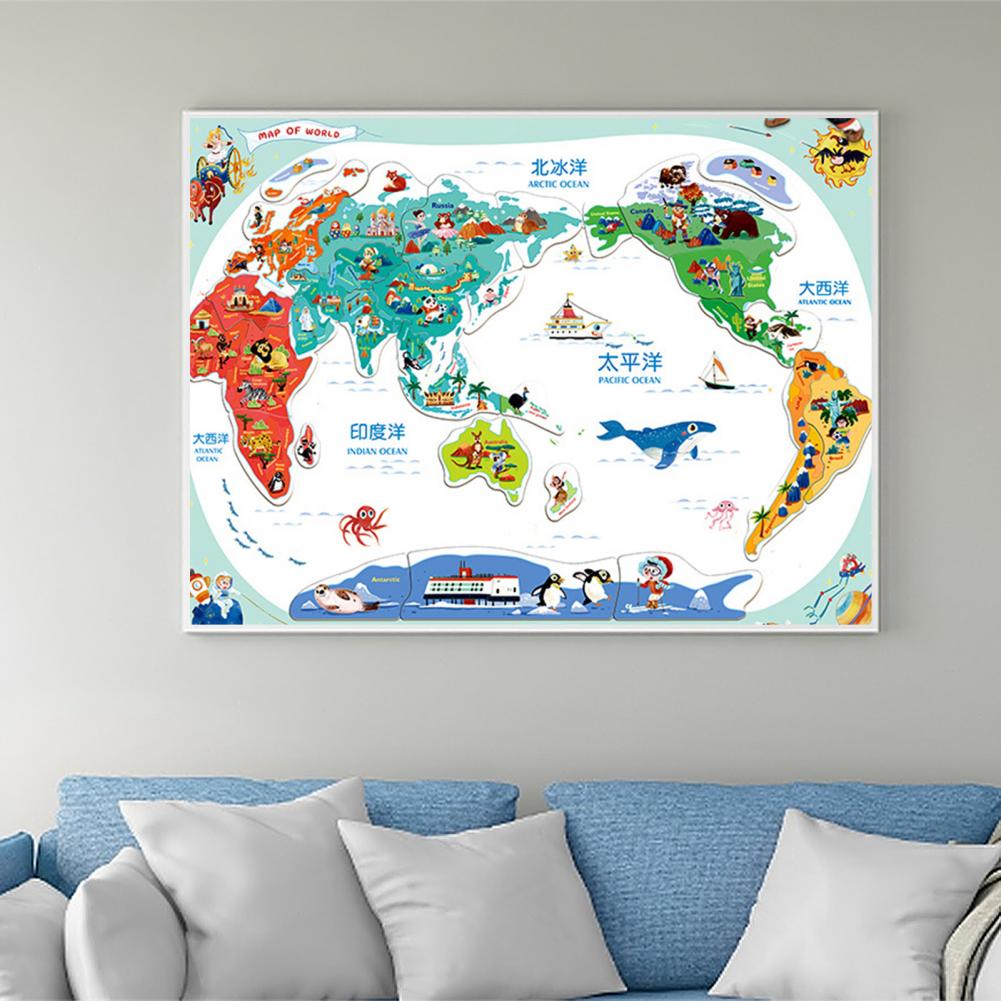 World Map Jigsaw Puzzle Game Self Assembly DIY Mag... – Grandado