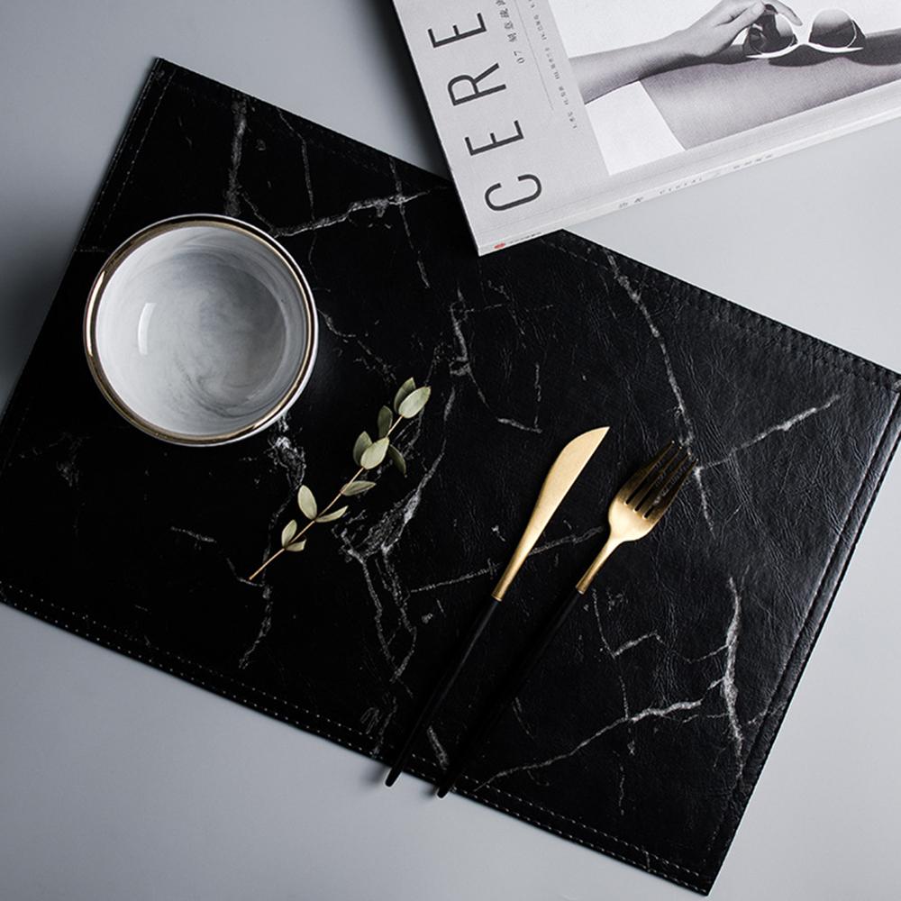Pvc Placemat Zwart Wit Marmer Patroon Tafel Mat Wa... – Grandado Pvc Placemat Zwart Wit Marmer Patroon Tafel Mat Wa... – Grandado