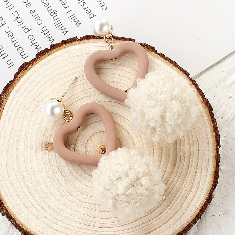 Aensoa Koreaanse Wol Bal Oorbellen Voor Vrouwen Mo... – Grandado