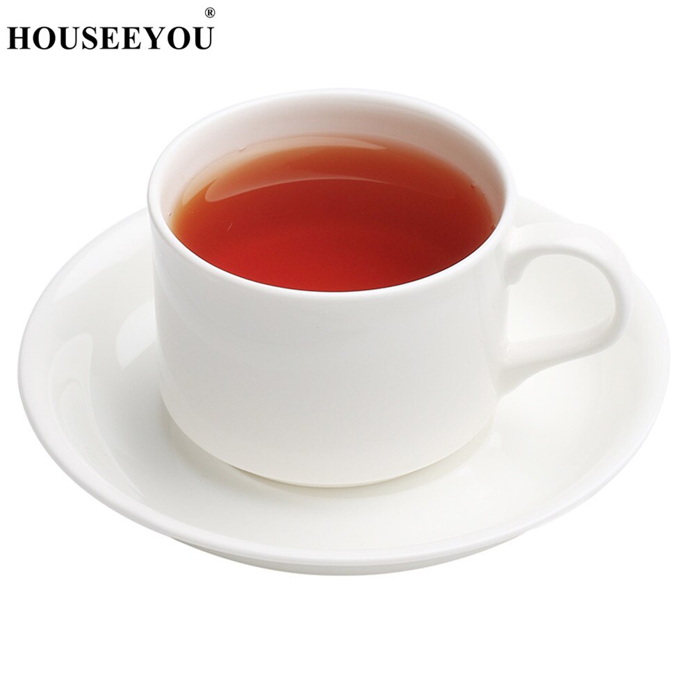 HOUSEEYOU White Ceramic Italian Coffee Cup Teacups... – Grandado
