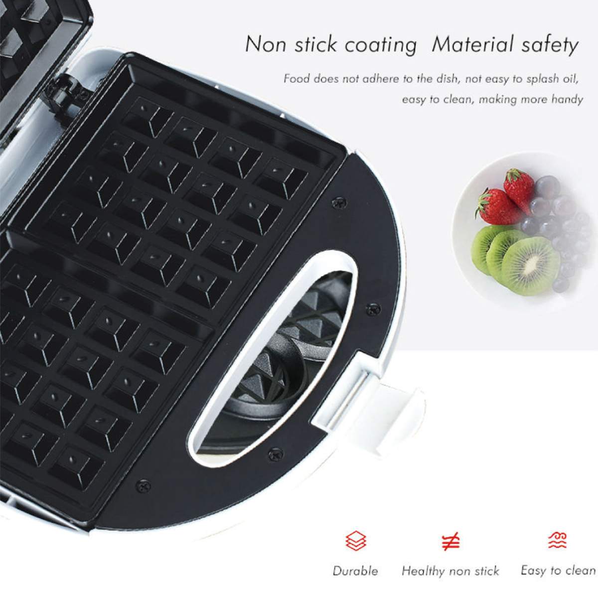 750W 220-240V Electric Waffles Maker Stainless ste... – Grandado