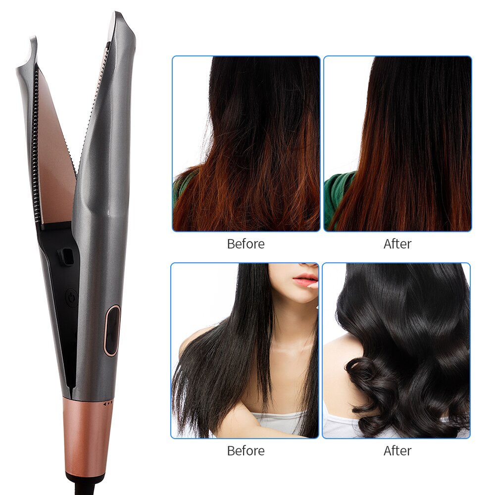 obecilc 2 in 1 Hair Straightener and Curler Cerami... – Vicedeal