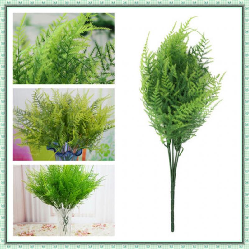 Plastic Green 7Stems Artificial Asparagus Bush Pla... – Vicedeal
