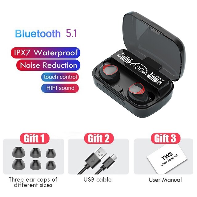 Auriculares inalámbricos TWS con Bluetooth 5,1, di... – Grandado