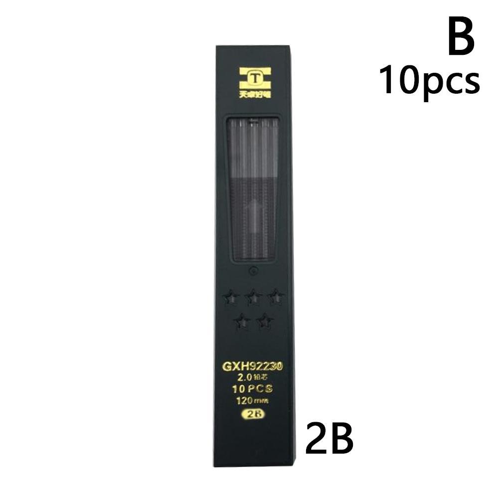 10pcs/box 2mm 2B HB Black 2.0mm Mechanical Pencil ... – Grandado