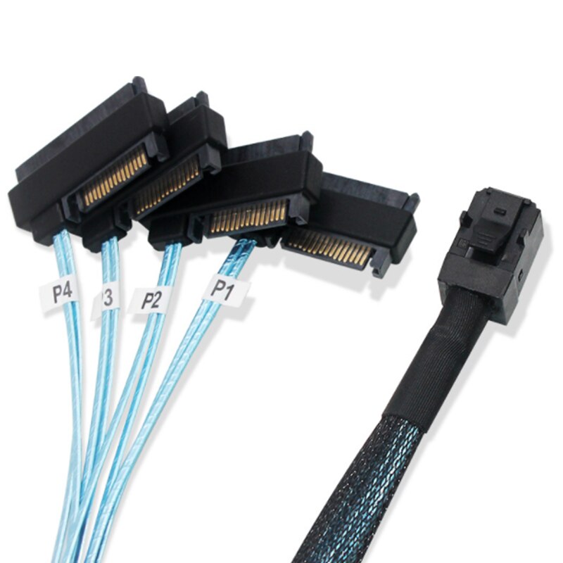 100cm SFF-8643 To 4 SFF-8482 Internal Mini SAS 3.0... – Grandado