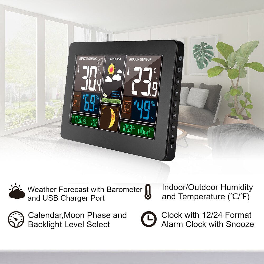 3-in-1 Indoor Outdoor Wireless Weather Station The... – Grandado