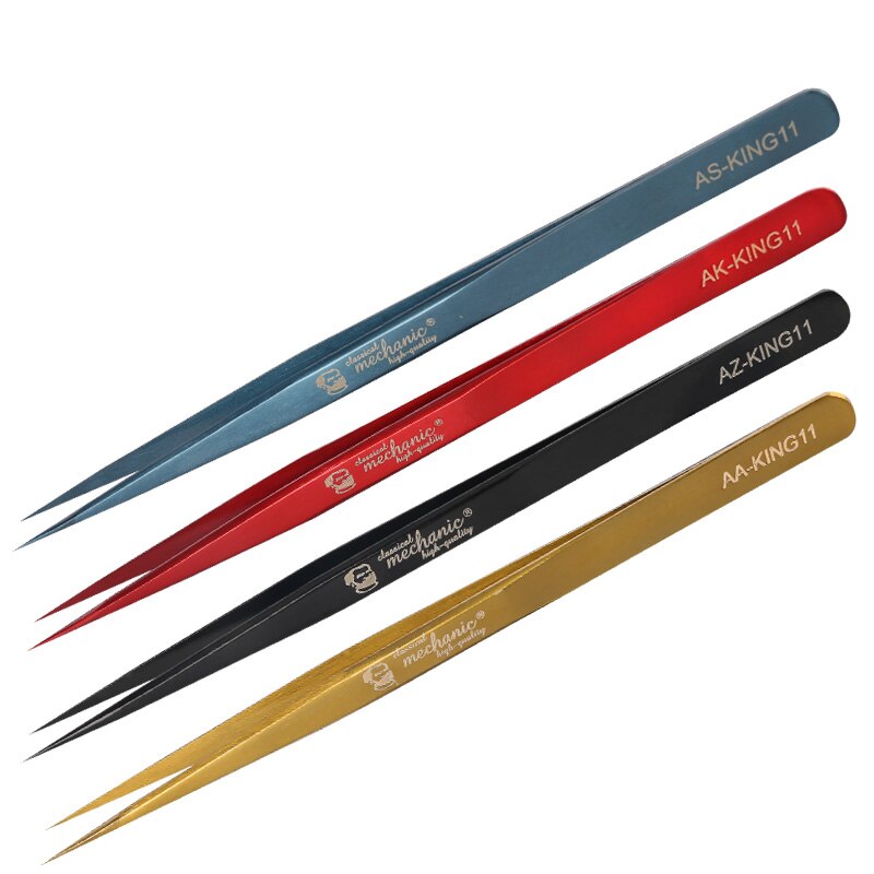 Rostfritt stål elektronisk pincett rakt böjd preci... – Grandado