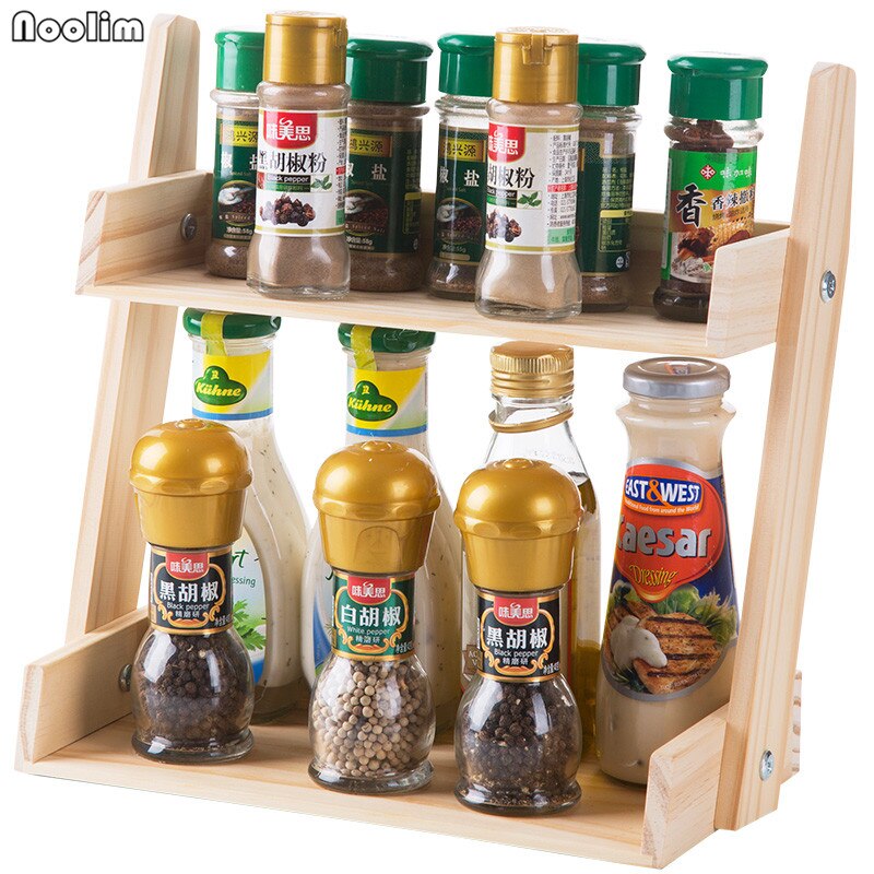 NOOLIM Wood Multi-layer Spice Rack Kitchen Multi-f... – Grandado
