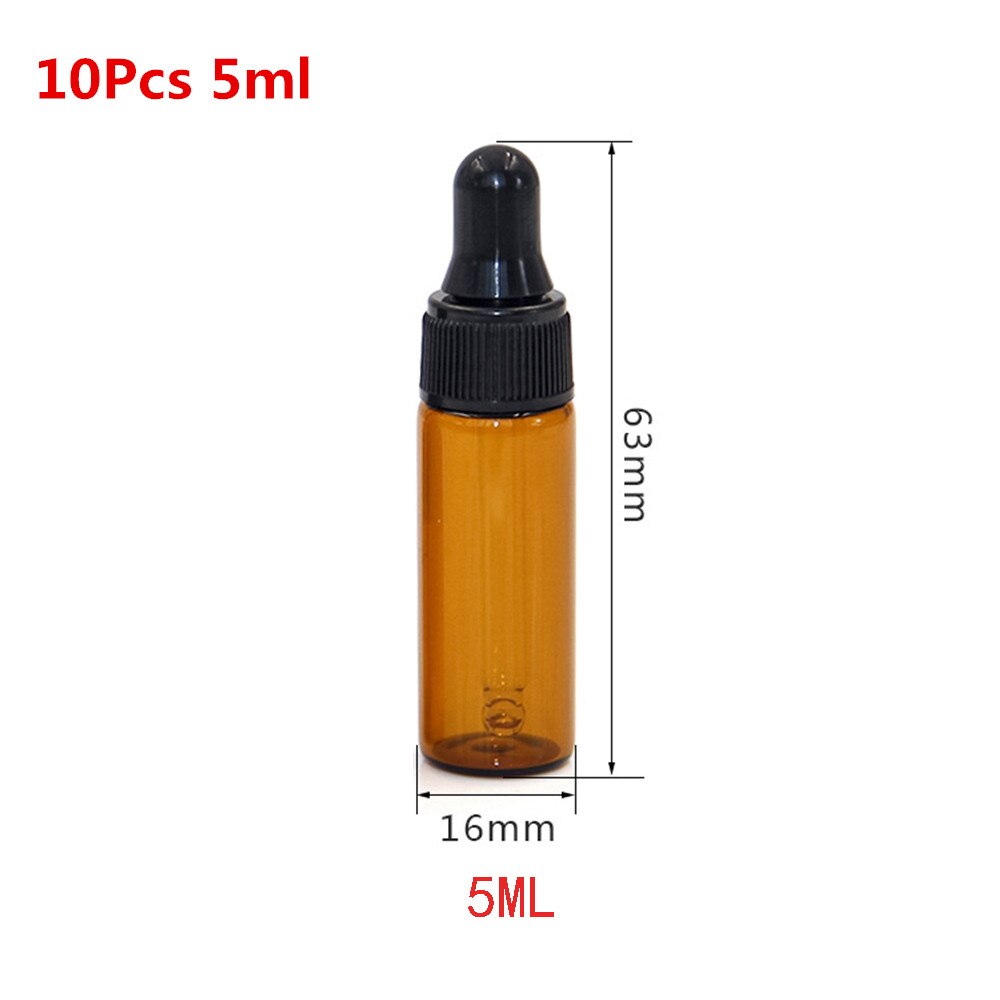 Amber 1/2/3/5/Ml Hervulbare Lege Dropper Glazen Fl... – Grandado