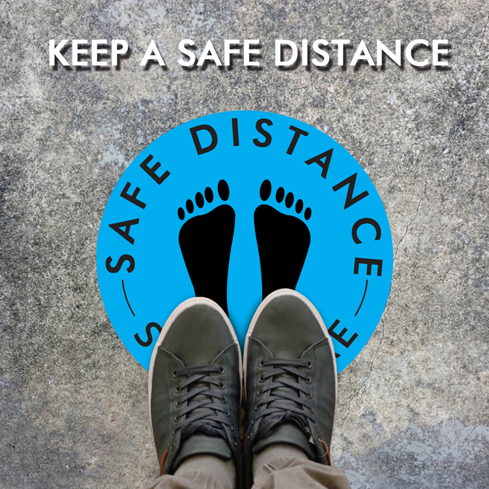 5pcs Safe Distance Stand Here Foot Floor Sticker f... – Vicedeal